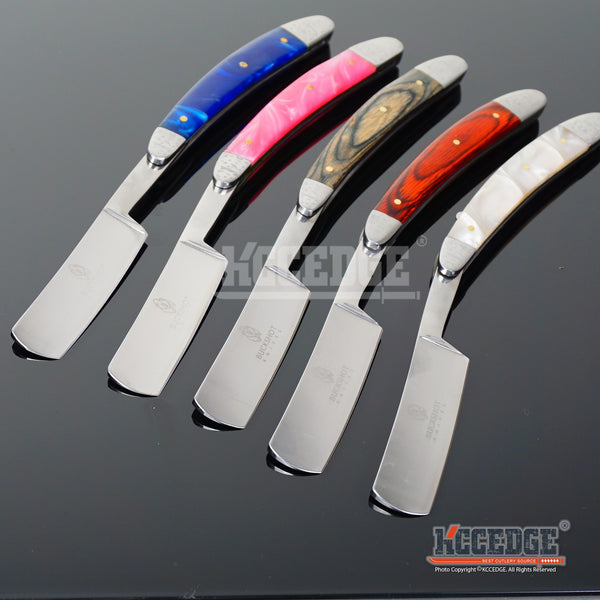 10" BUCKSHOT STRAIGHT RAZOR Stainless Steel Blade Pocket Knife – KCCEDGE