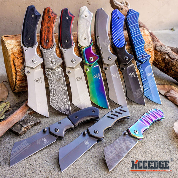 CAMPING HUNTING Assisted Open Pocket Folding Knife BUCKSHOT CLEAVER RA ...