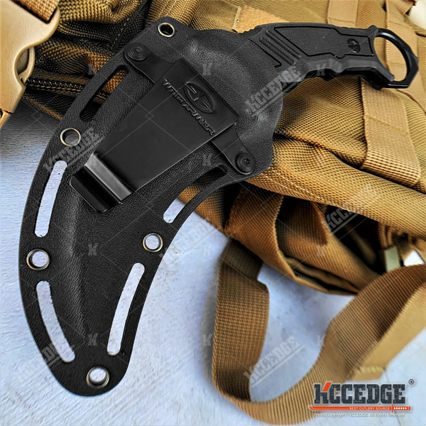 8.5" Full Tang Tactical Karambit Fixed Blade Knife With Kydex Sheath ...