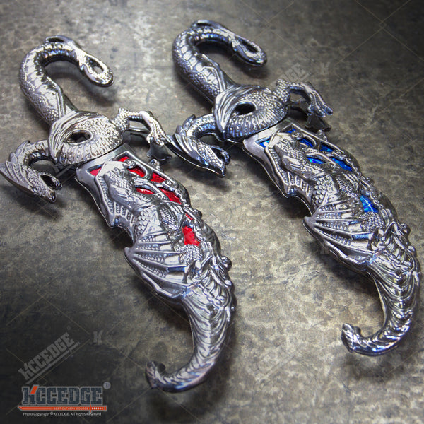 10" INLAY FANTASY DRAGON DAGGER Blade Knife Collectible Dagger Knife H ...