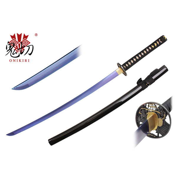 HANDMADE 41" ONIKIRI Wakizashi Japanese Sword SAMURAI MUSASHI TSUBA Re ...