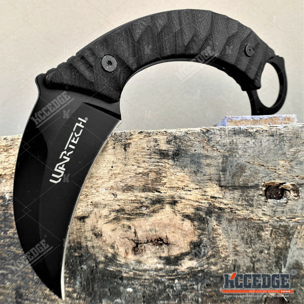 6.5" Full Tang Karambit Fixed Blade Knife G10 Handle Molle Clip Tactic ...